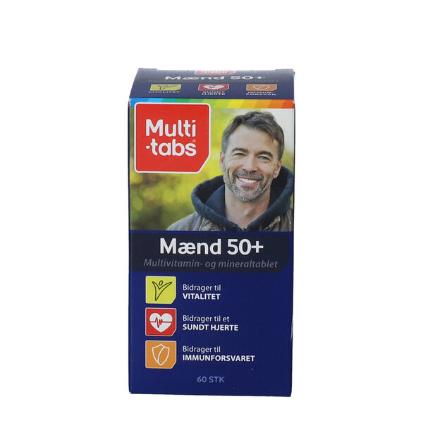 Multi-tabs Mænd 50+ tabletter 60 stk. | Køb på DinApoteker.dk
